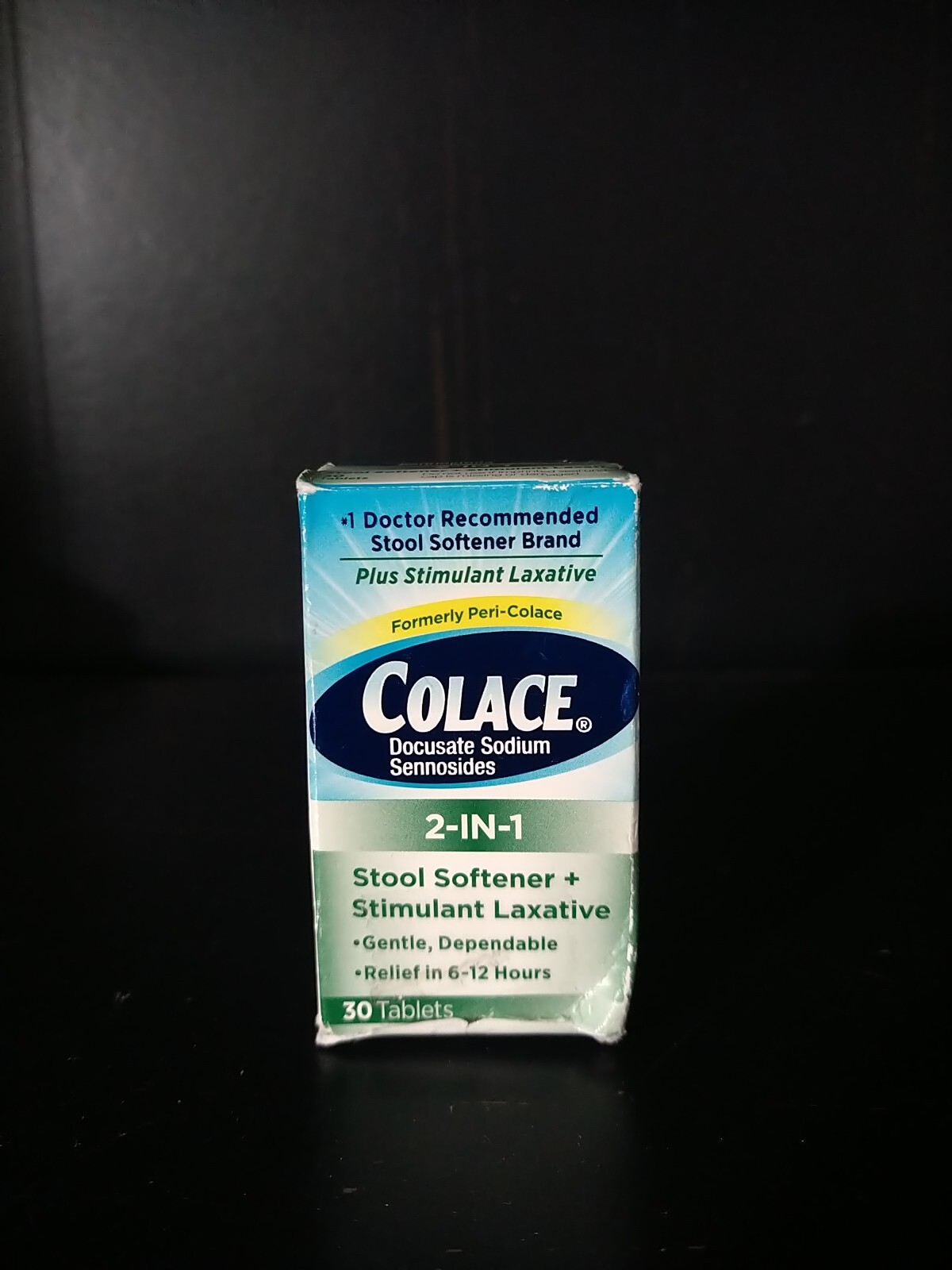 Colace 2-in-1 Stool Softener Stimulant Laxative Tablet - 30 Tablets for ...