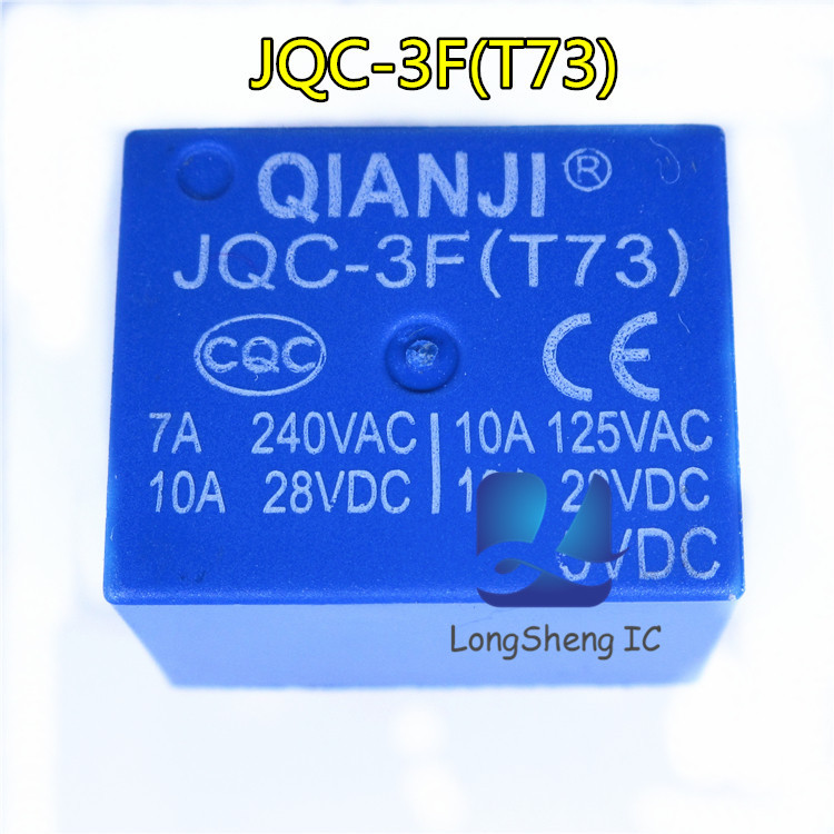 5PCS 3V Relays JQC-3F(T73) Mini SPDT Power Relay 3VDC PCB Type DIP-5pin ...