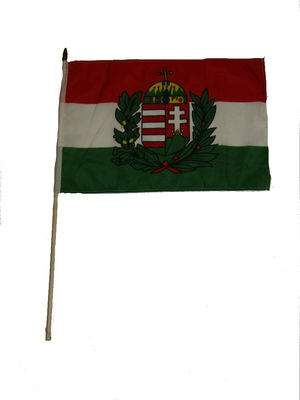 12x18 12"x18" Wholesale Lot of 6 Hungary Crest Stick Flag wood Staff | eBay