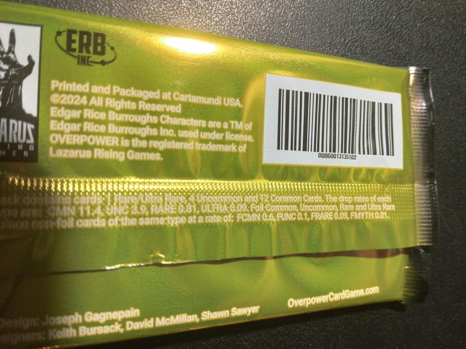 ERB World Legends Kickstarter King Arthur rare alternate art OverPower ...