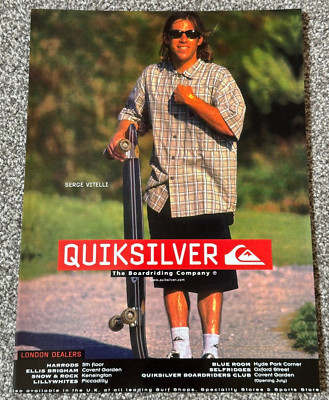 Rare Collectable Vintage 1997 Magazine Advert Quiksilver Serge Vitelli ...