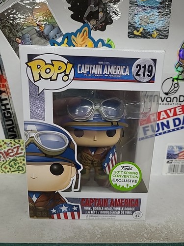 Funko Pop! Marvel Captain America #219 2017 Spring Con Vinyl Figure W ...