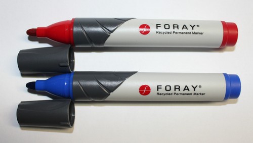 Permanent Marker rot blau Foray Stift Folienstift Edding wasserfest ...