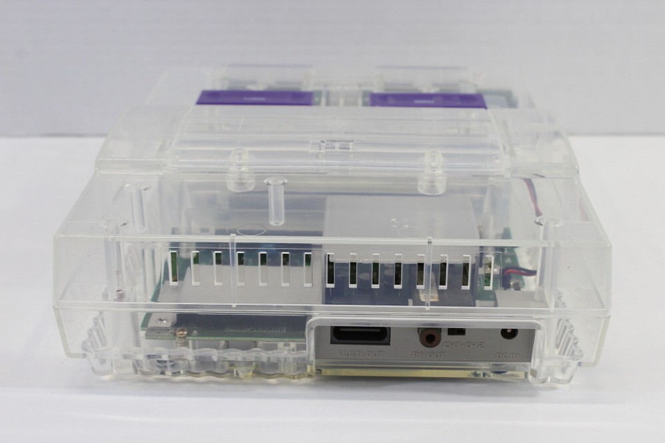 Super Nintendo Transparent Crystal Clear Console SNES SFC Converted AC ...