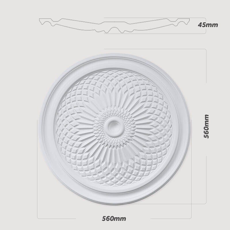 Ceiling Rose Polyurethane Resin – Quality Decorative 'Radiant Ripple ...