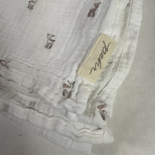Pehr Baby Flower Deer Animals Swaddle Blanket 100% Organic Muslin ...