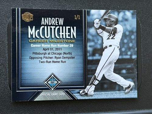 Andrew Mccutchen 2017 HPB Milestone 1/1 Official Game Card | eBay