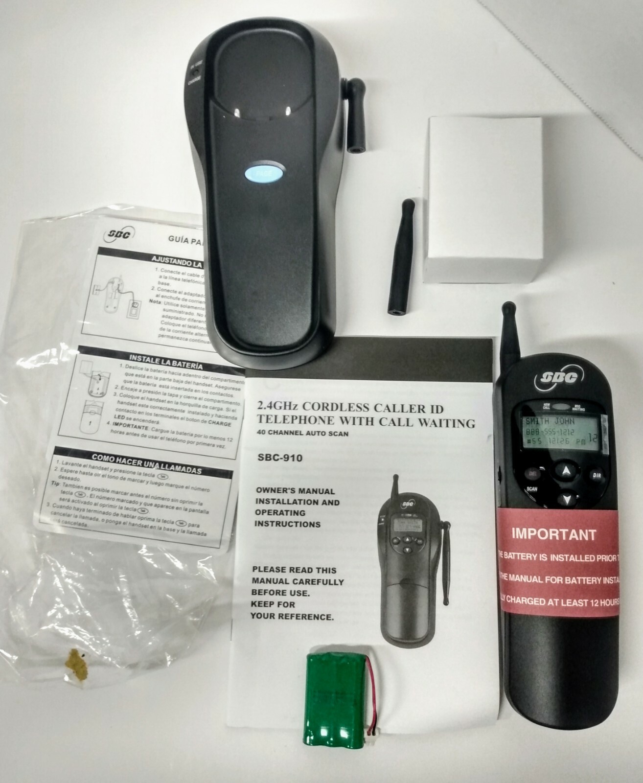 SBC 910 2.4 GHZ CORDLESS TELEPHONE - **Read description** | eBay