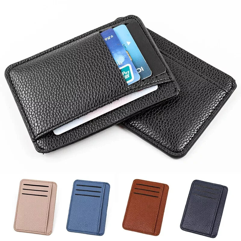 Slim Wallet for Men | RFID Blocking Minimalist Black Credit Card Holder ...