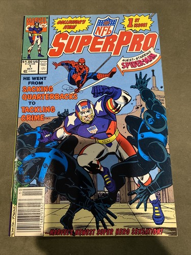 NFL SUPERPRO #1 OCT 1991 MARVEL COMIC 1st Issue! | eBay