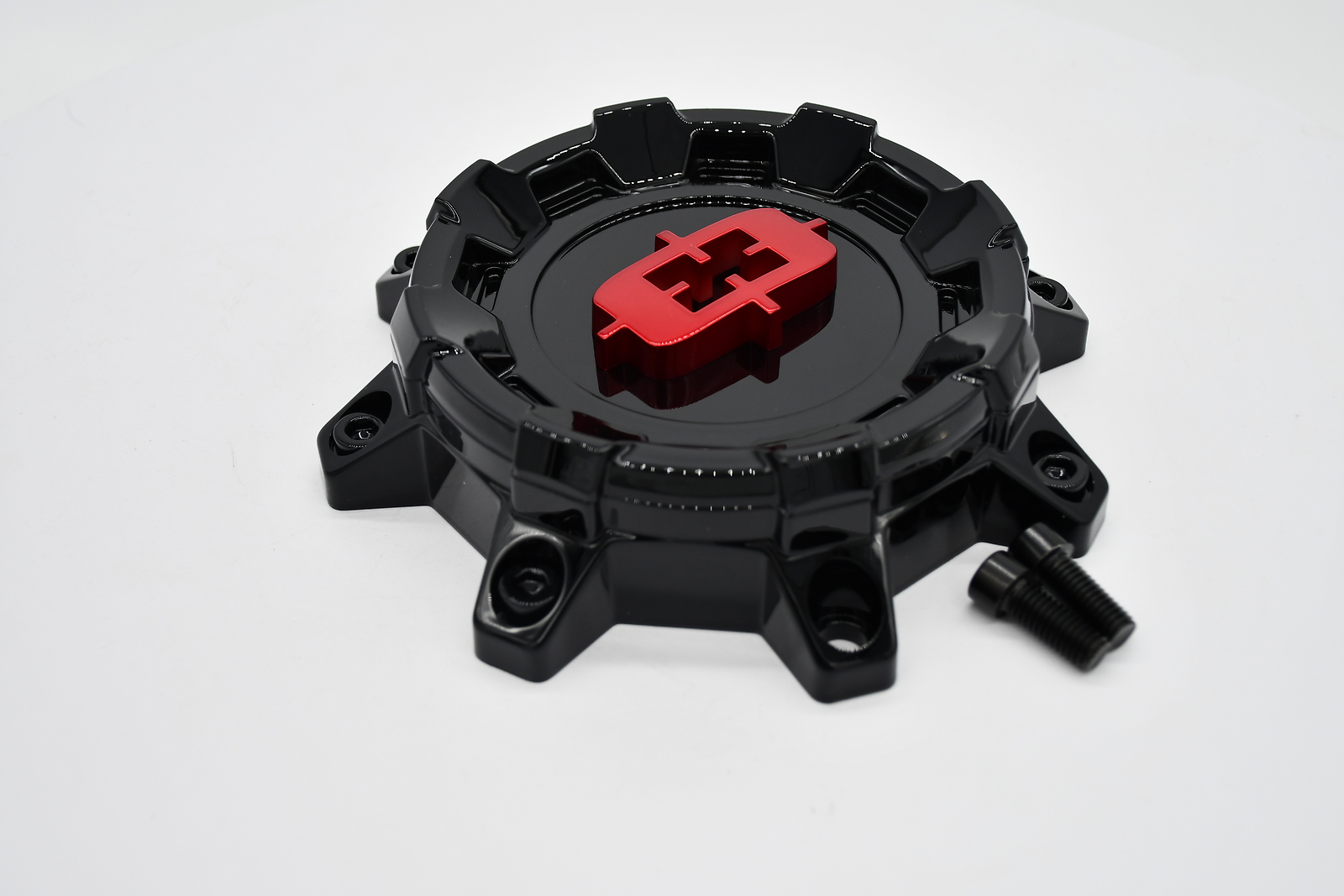 Vision 405 Korupt C405GBR-8V Black w Red Wheel Center Cap Fits 8x6.5 ...