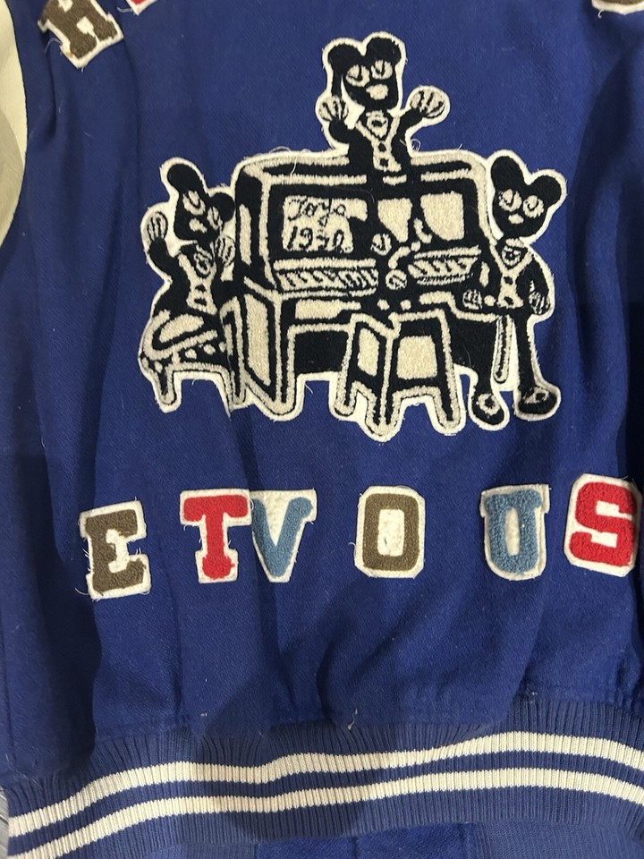 Vtg 1980s HYSTERIC ET-VOUS Wool Leather Varsity Patchwork Varsity ...