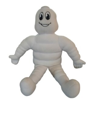 Michelin Man Plush Tire Advertisement 13" White Promotional Stuffed Toy ...