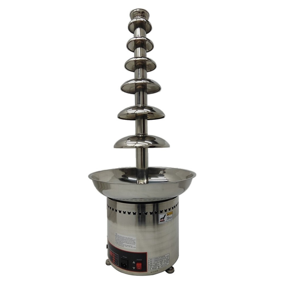 110V7Tiers Chocolate Fountain Maker 304SS Heated Retro Chocolate ...