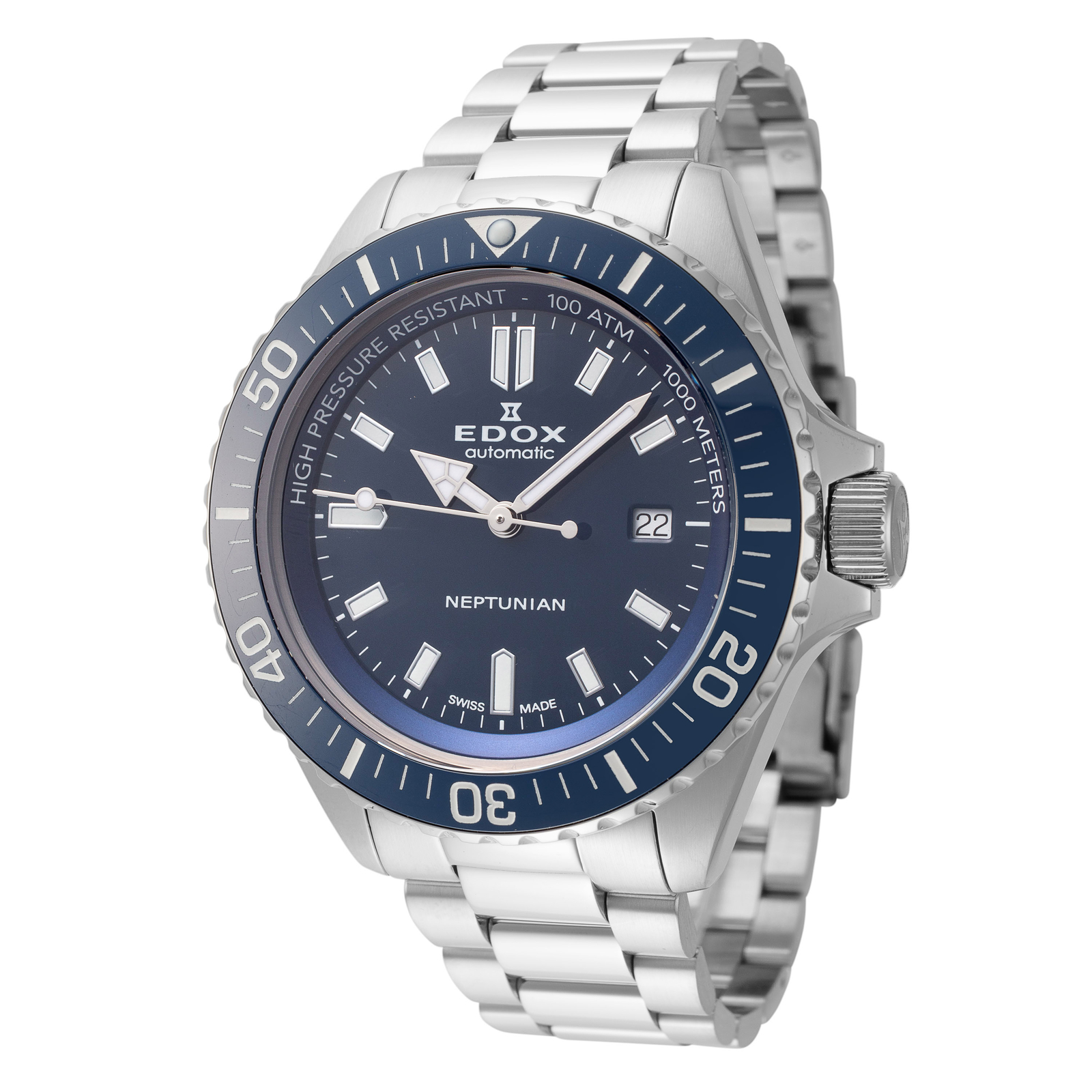 Edox Men 80120-3BUM-BUF Neptunian 44mm Automatic Watch | eBay