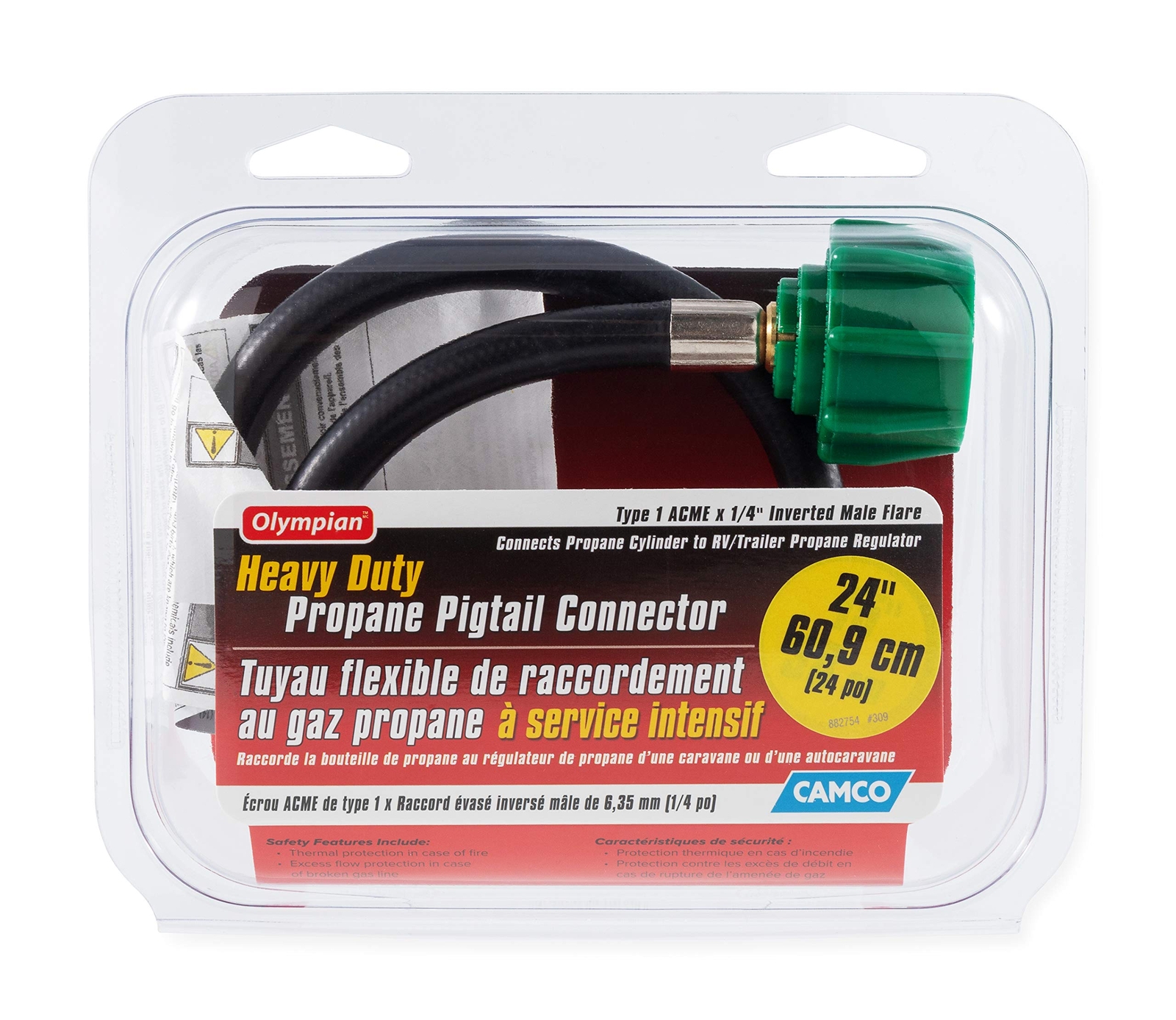 Camco 24 Inch Propane Hose Connector RV Pigtail for 20 30 lb Tanks | eBay