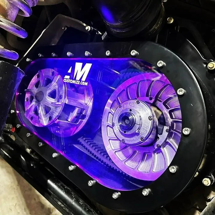 Clear CVT Cover RGB Lights Control Outer Plate Clutch For Polaris RZR ...