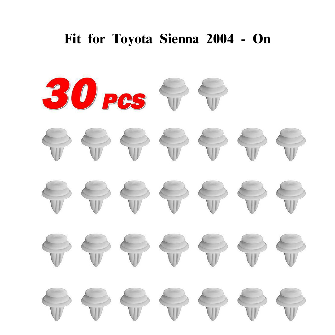 30pcs Nylon Door Trim Panel Retainer Clips 90467-10188 For Toyota ...