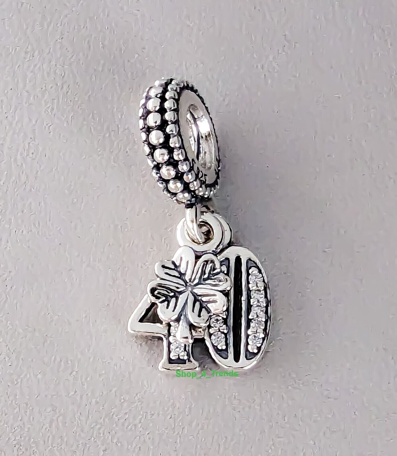 New 100% PANDORA Brand 791288CZ 40th Birthday # 40 Celebration Pave 925 ...