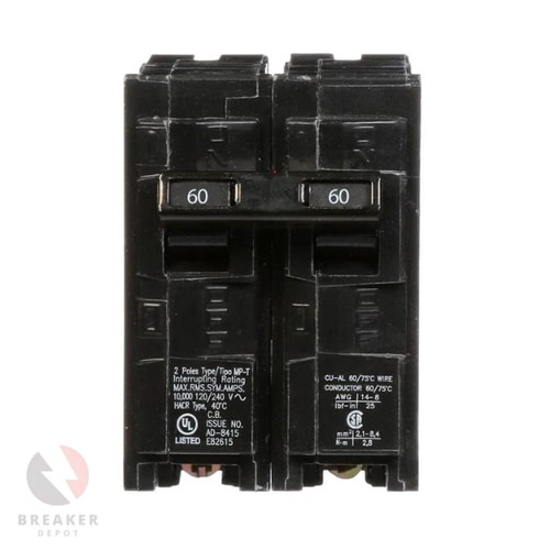Siemens Q260 Circuit Breaker | 60 Amps, 2 Poles, 120/240V AC | eBay