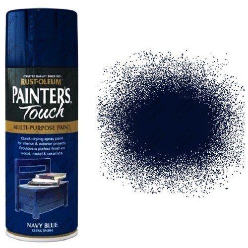 RustOleum Painters Touch Multi-Purpose Aerosol Spray Paint Navy Blue ...