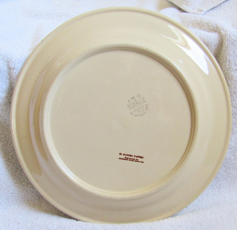 Wallace China El Rancho Pattern Western Cowboy Ranch Dinnerware China ...