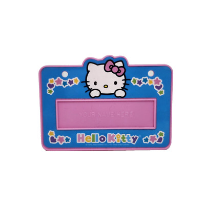 2000 SANRIO HELLO KITTY PLASTIC MINI LICENSE PLATE NAME PLATE TO USE W ...