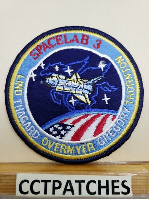 NASA SPACELAB 3 STS 51-B SPACE SHUTTLE CHALLENGER 4" IN DIAMETER PATCH ...