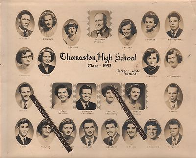 Thomaston Maine Thomaston High School Original Class Photo With Names ...