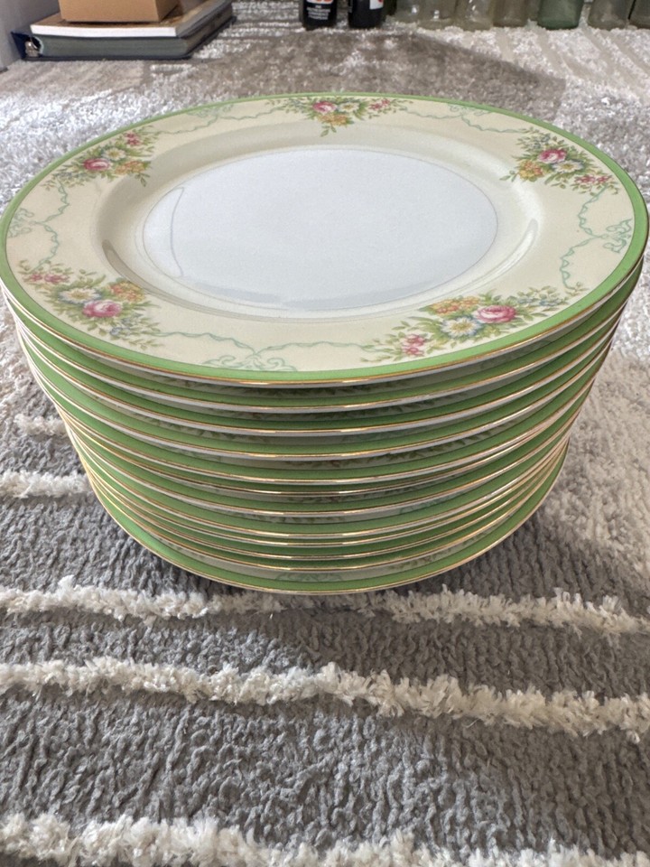 Lot Of 12 Grace China "FORMAL GARDEN" Dinner Plates Vintage | eBay