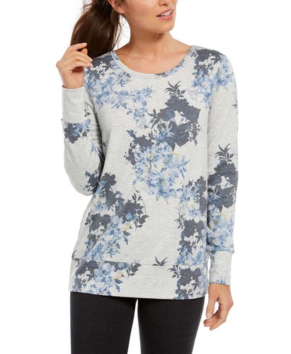 Ideology Vintage Botanic Printed Lattice-Back Top Gray S NWT! $49.50 ...