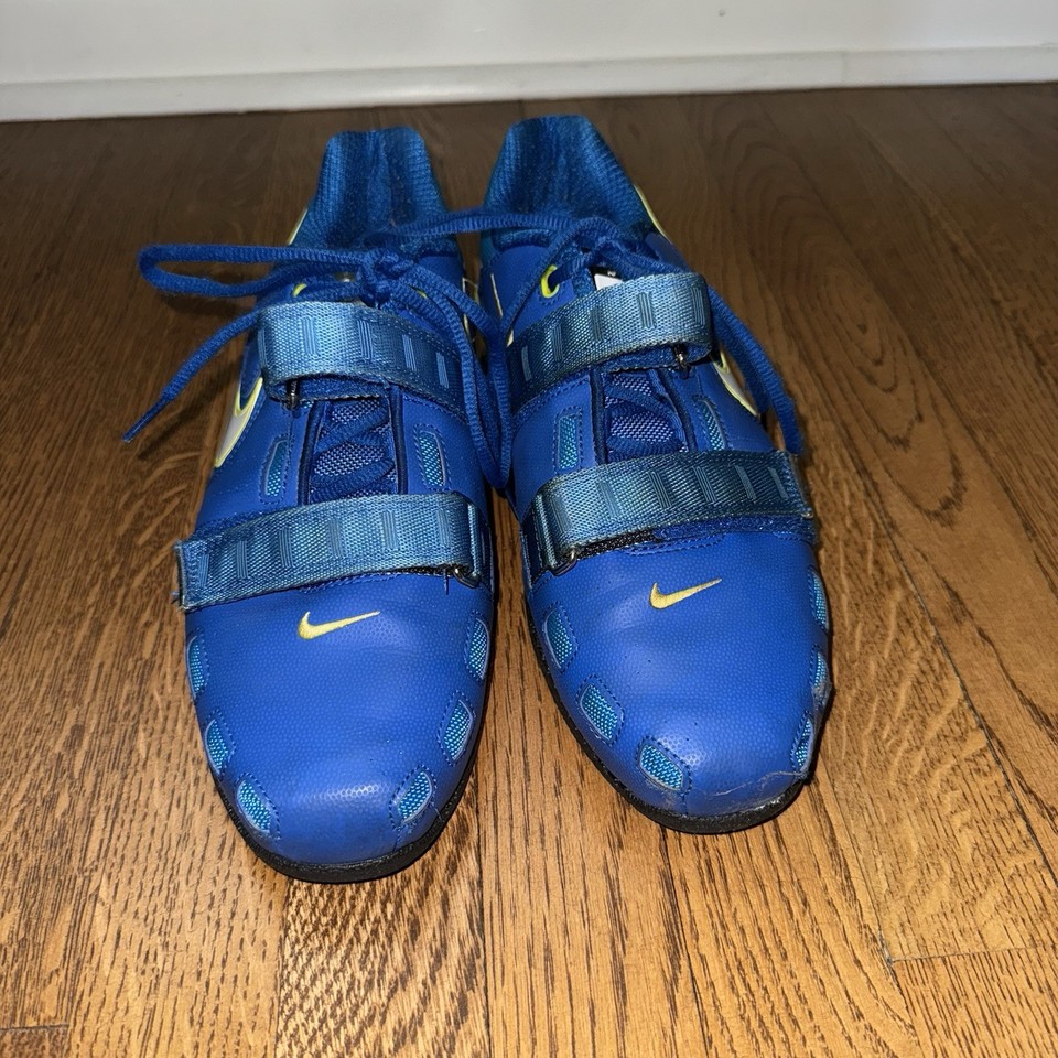 US Men’s 10- Nike Romaleos 2 Blue Weightlifting Shoes | eBay