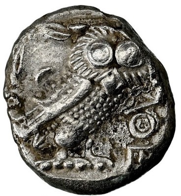 Attica Athens 393-294 BC, Owl AR Tetradrachm Silver Athena Greek Coin ...