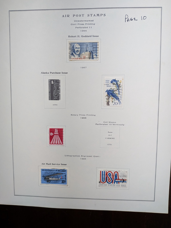 US Air Post Stamps 1918-1969 LOT of 11 Scott Pages Neatly Hung | eBay