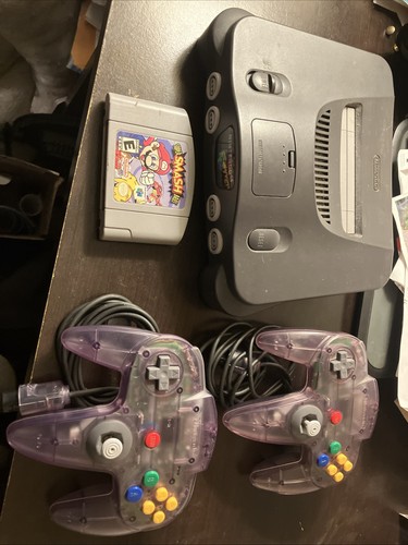 Nintendo 64 N64 System Game Console Bundle Lot 2 Controllers And Mario ...