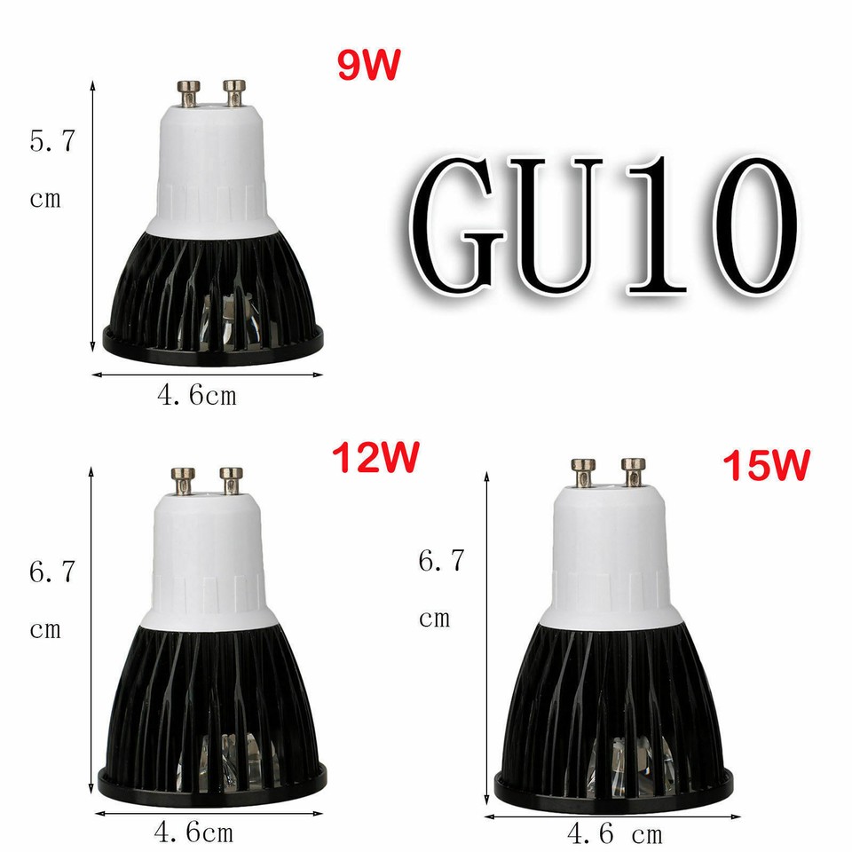 Dimmable E27 LED SpotLight Bulbs GU10 MR16 E14 GU5.3 9W 12W 15W Lamp ...
