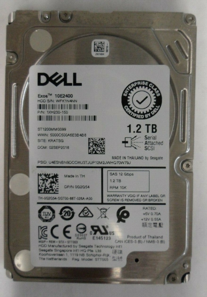 Dell G2G54 1.2TB Seagate ST1200MM0099 2.5"SAS 12Gb/s 10K Hard Drive | eBay