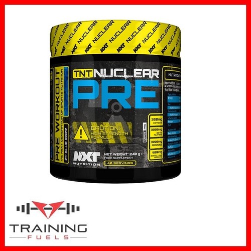 NXT Nutrition TNT Nuclear Extreme Pre Workout 240g 40 Servings Focus ...