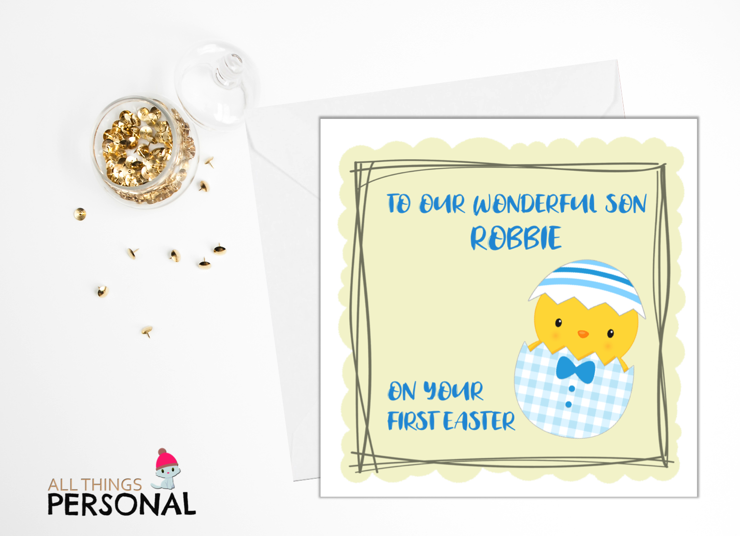 Personalised First Easter Card for Son Brother Grandson Nephew 1st ...