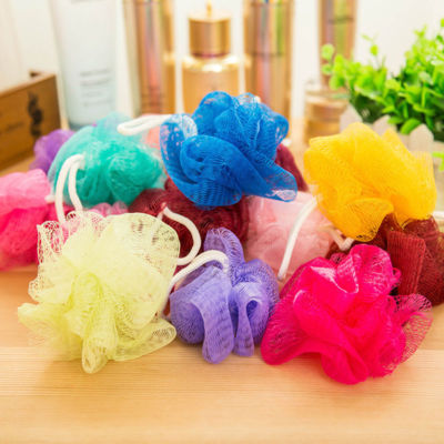100 PCS Bath Shower Sponge Mesh Scrunchie Body Wash Scourer Puff Shower ...