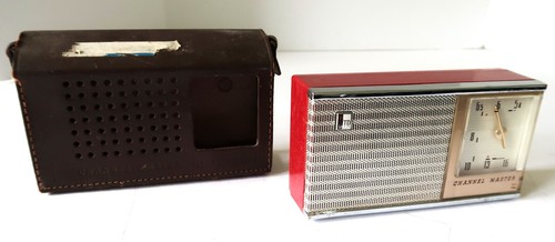 Vtg Red CHANNEL MASTER Deluxe TR Transistor Radio w/ Leather Case ...
