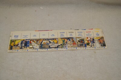 POSTAL PEOPLE 8¢ US Postage Stamp Block, Postmaster Mail Handlers #1489 ...