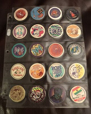 Lot of 20 Vintage Pogs, Hawaiian Pogs, & Milk Cap Pogs from the 1990's ...