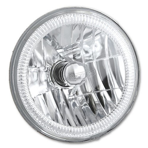 7" Blue COB LED Halo Angel Eye H4 Headlamp Headlight Halogen Light Bulb ...