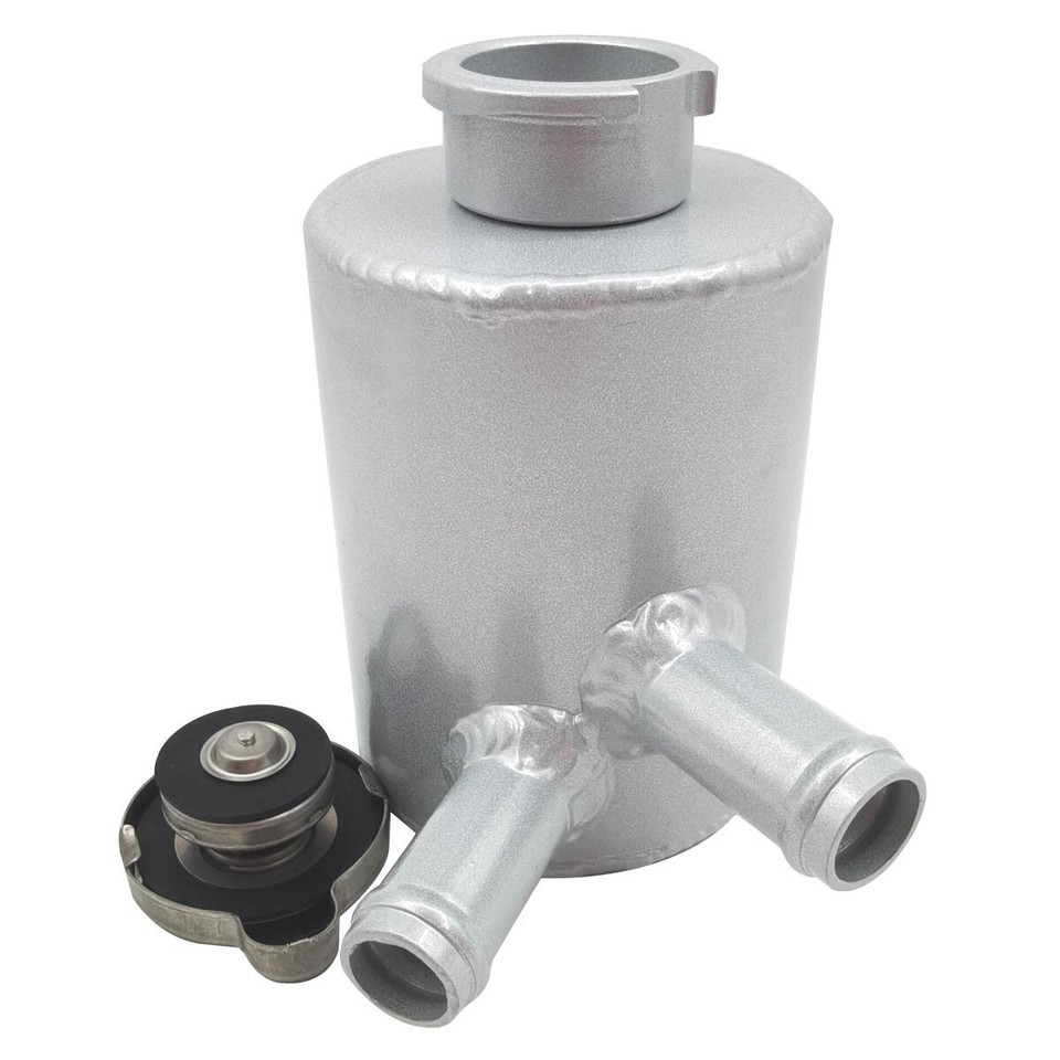 Universal Aluminum Radiator Coolant Header Overflow Tank 450ML Filler ...