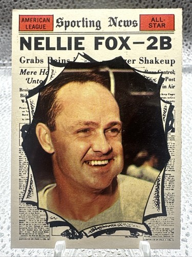 1961 Topps #570 Nellie Fox AL All Star High Number SP Chicago White Sox ...