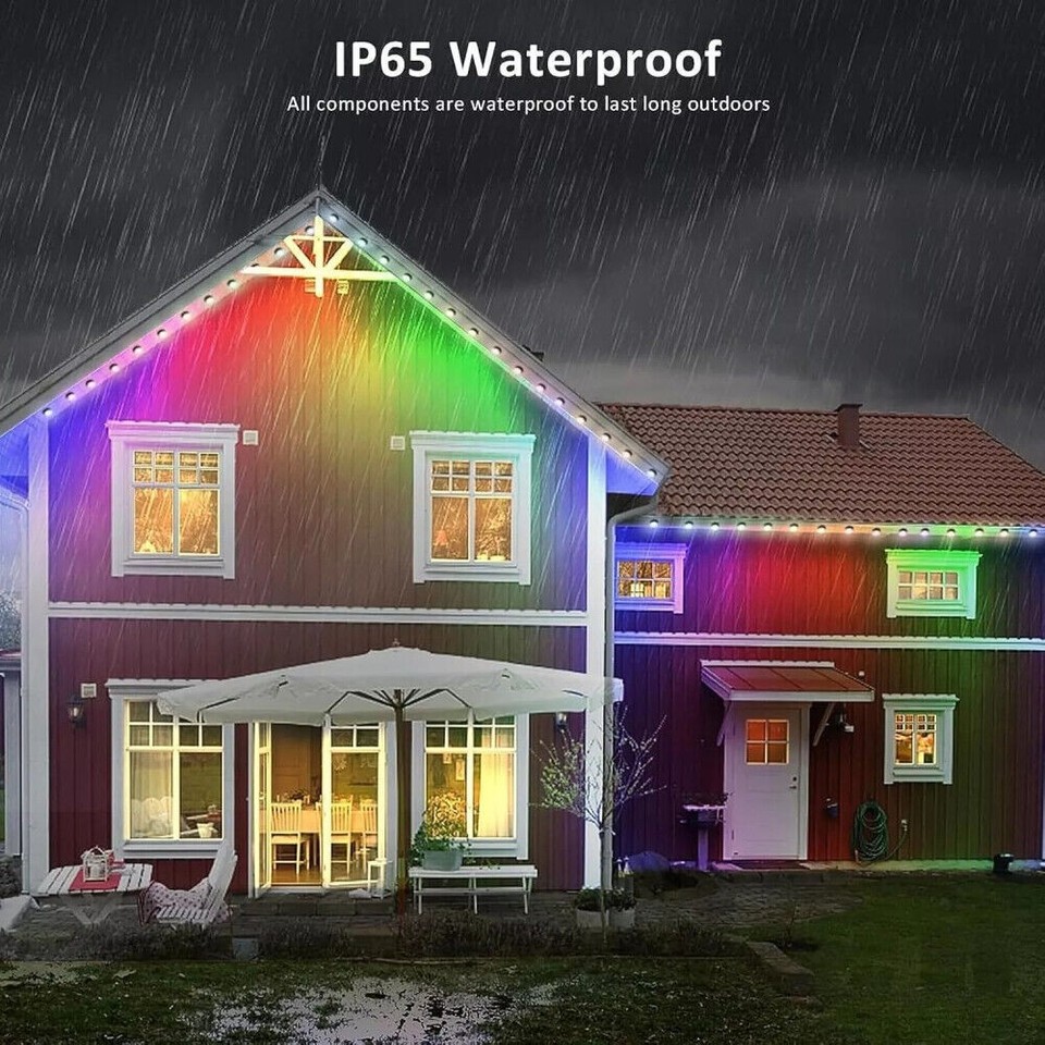 20-40M Smart Rainbow LED Permanent Outdoor Lights USB Bluetooth APP ...