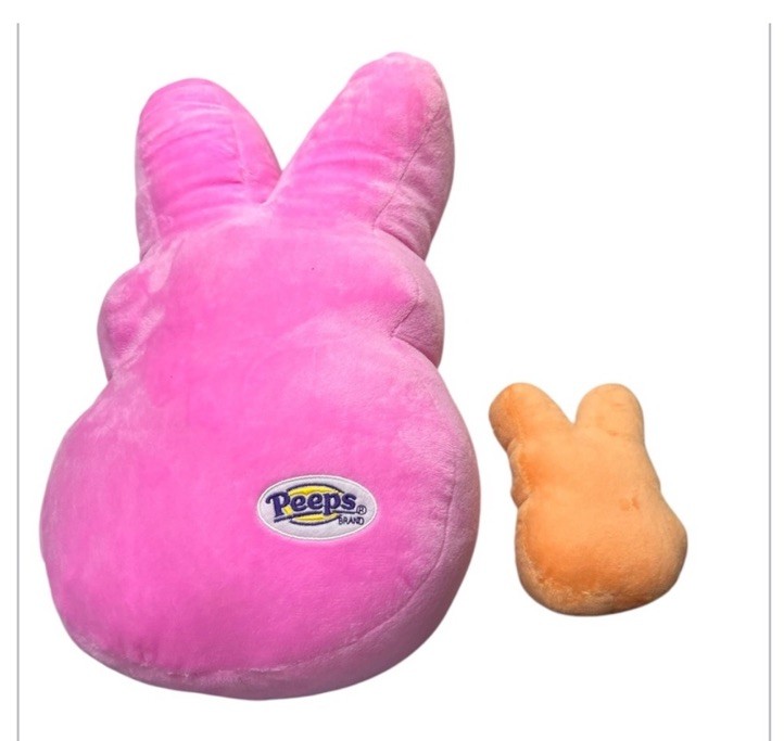 Peeps Bunny Plush Set NWT – Pink Large + Orange Mini, Easter Gift Plush ...