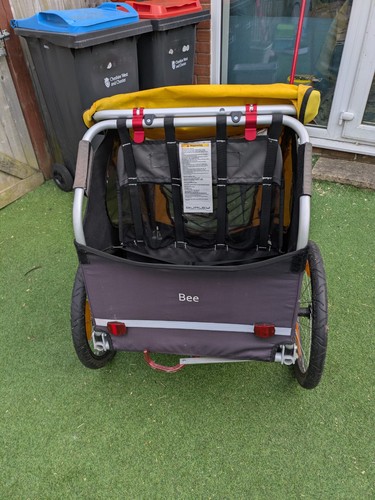 Burley Bee Bike Double Child Trailer in Yellow/Black | eBay UK