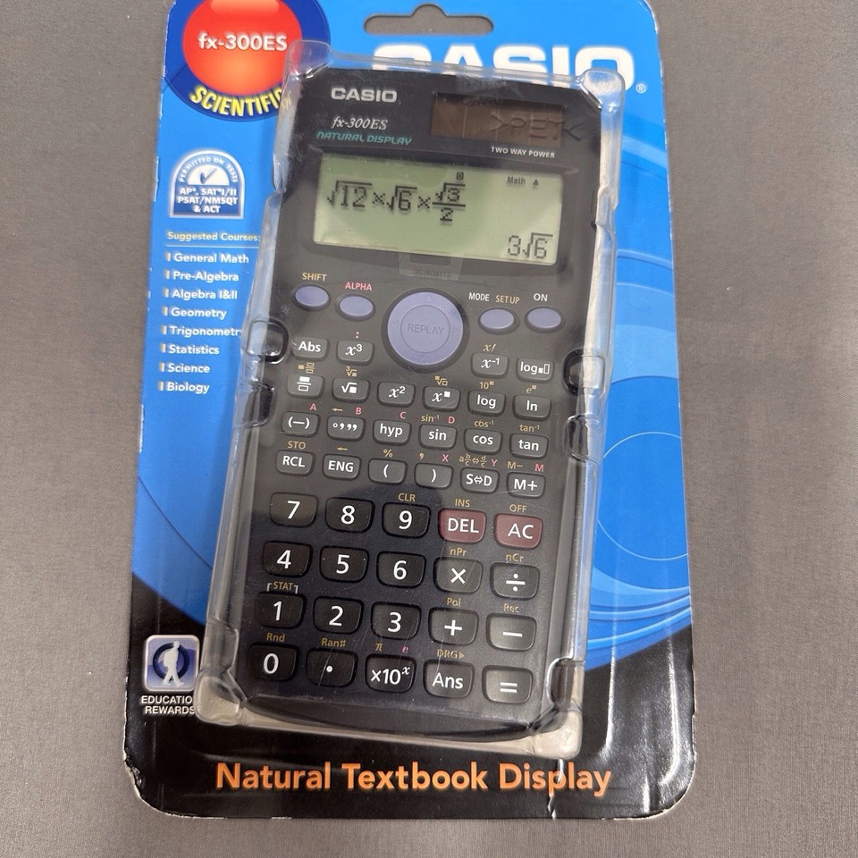 Casio FX 300ES Scientific Calculator Natural Textbook Display New ...